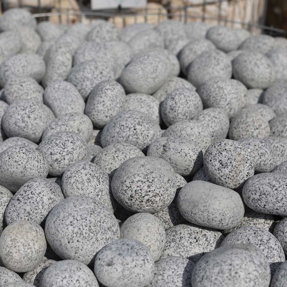 Granitkiesel Bianco Sardo 6-10 cm KG - STEINONLINE.at